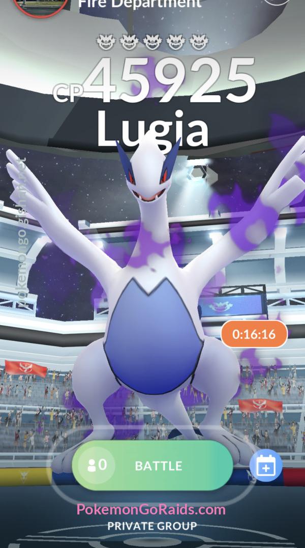 Shadow Lugia Raid Boss - Pokemon Go