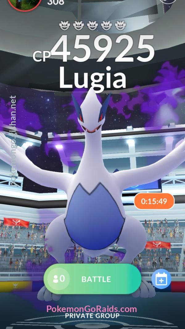 Shadow Lugia Raid Boss - Pokemon Go