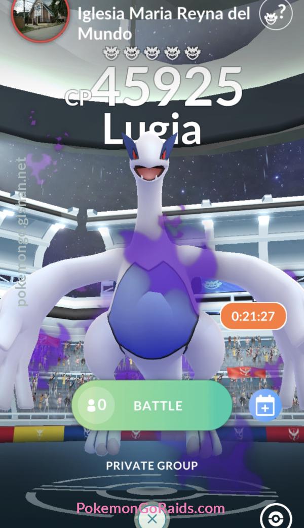Shadow Lugia Raid Boss - Pokemon Go